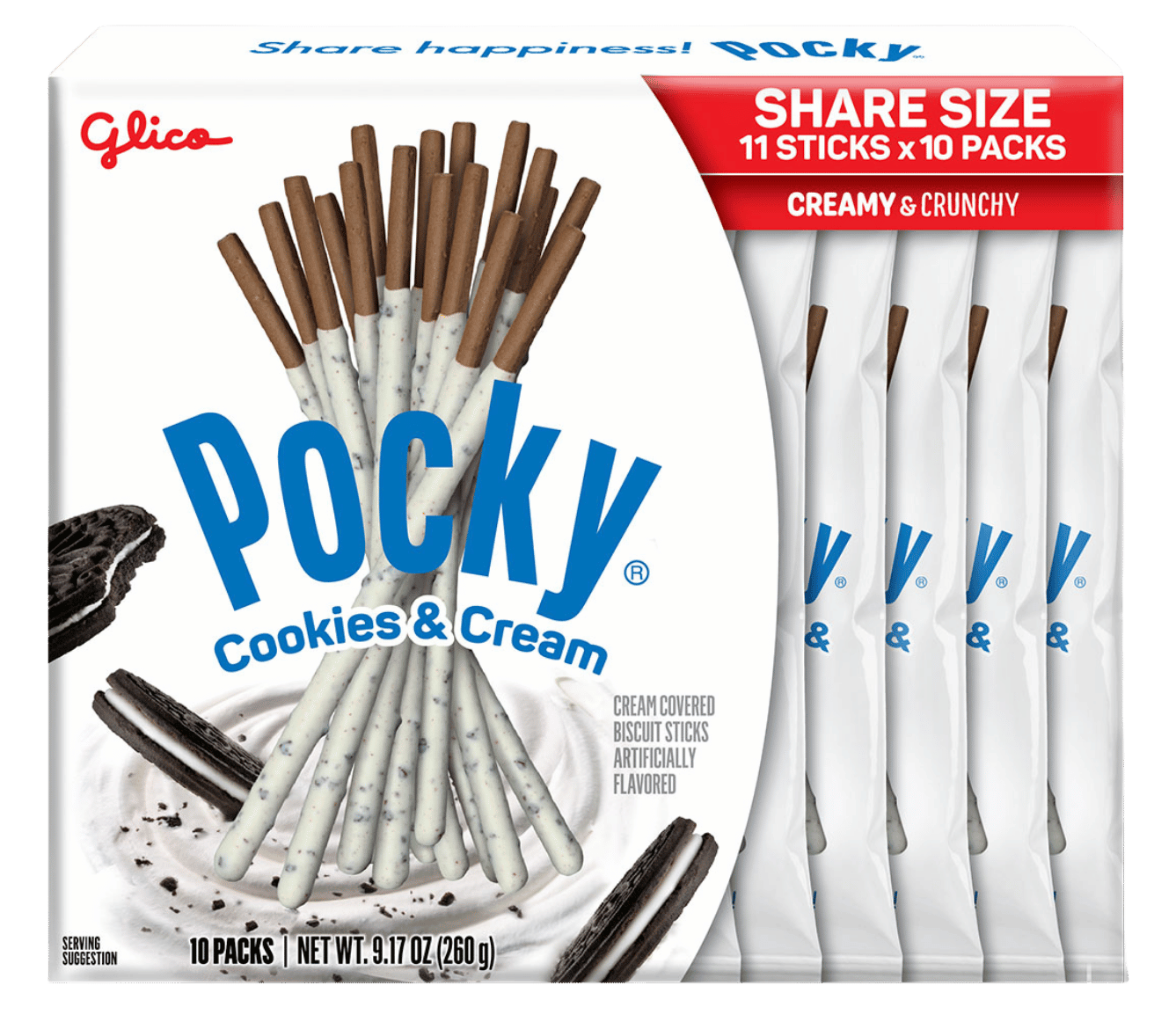Pocky Cookies & Cream Share Pack | Ezaki Glico USA Corporation